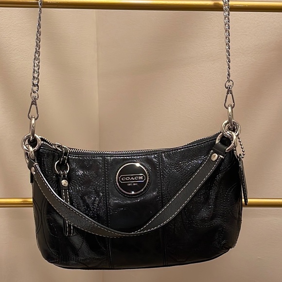 Coach | Bags | Euc Coach F5141 Signature Stitched Patent Demi ...
